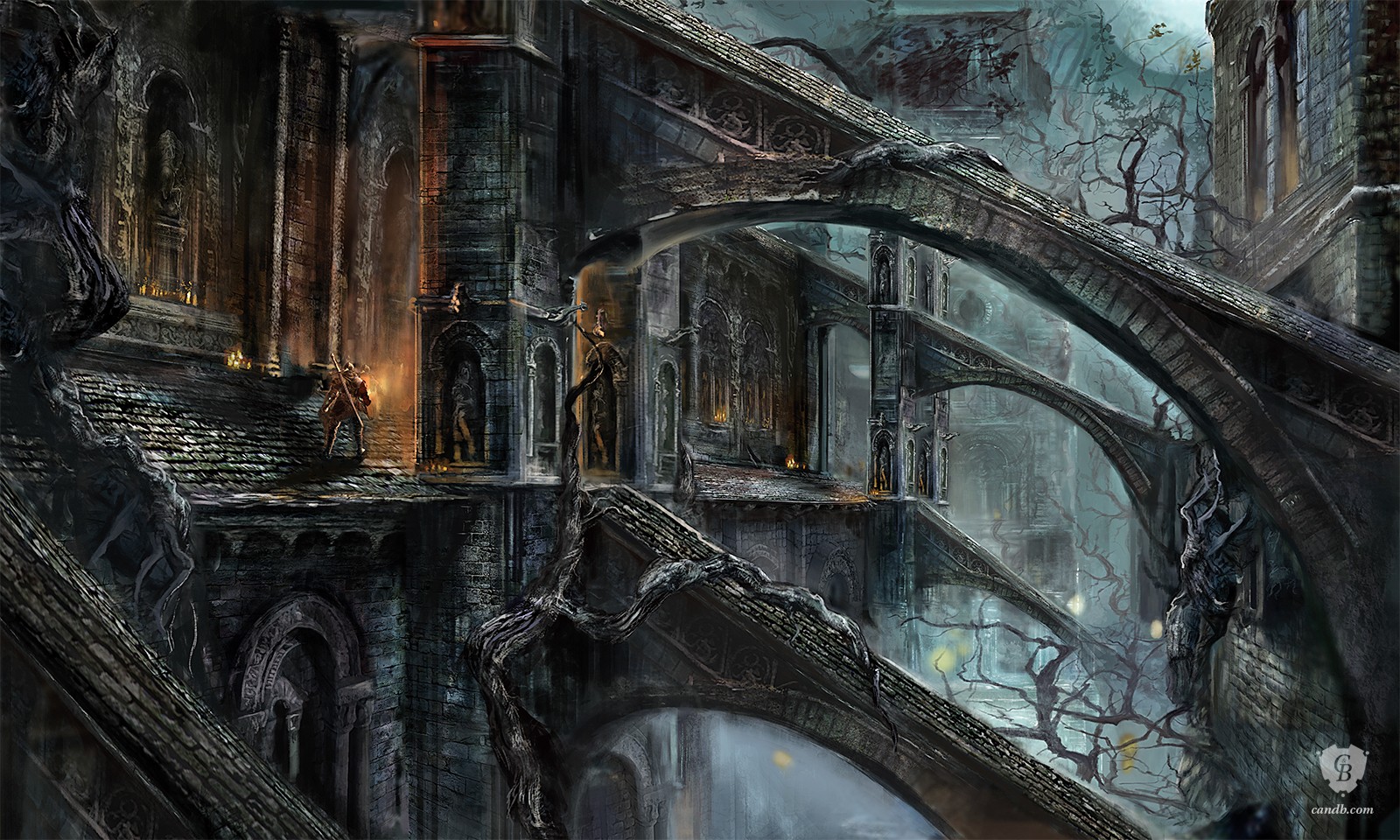 Artwork The Cathedral Of The Deep Dark Souls III FromSoftware