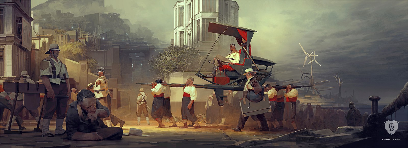 Artwork Duke Lucas Abele Arrival - Dishonored 2 Arkane Studios