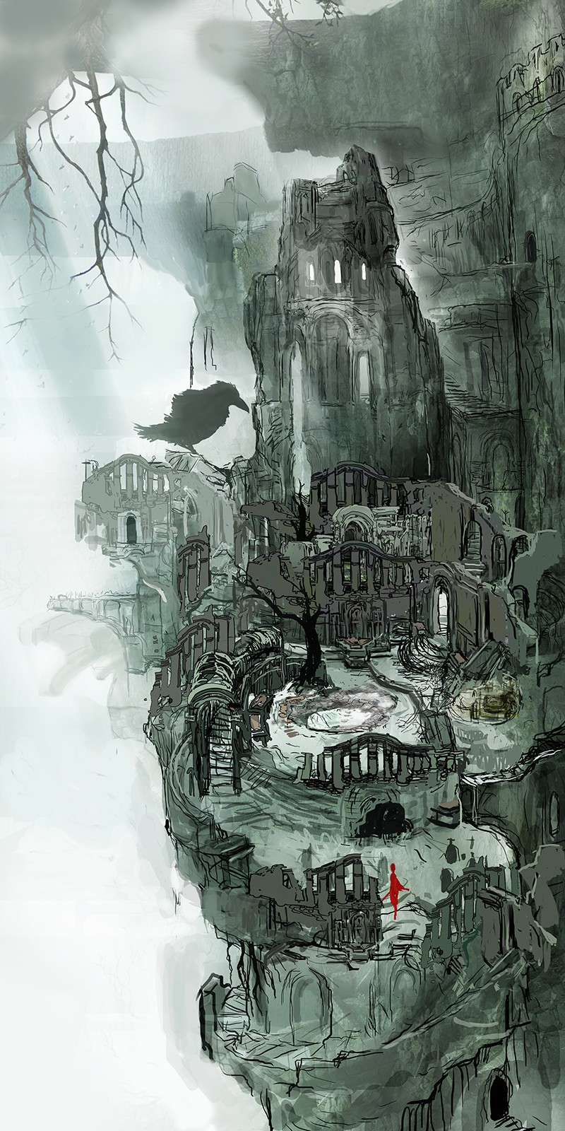 Artwork Firelink Shrine | Dark Souls | FromSoftware | Cook and Becker