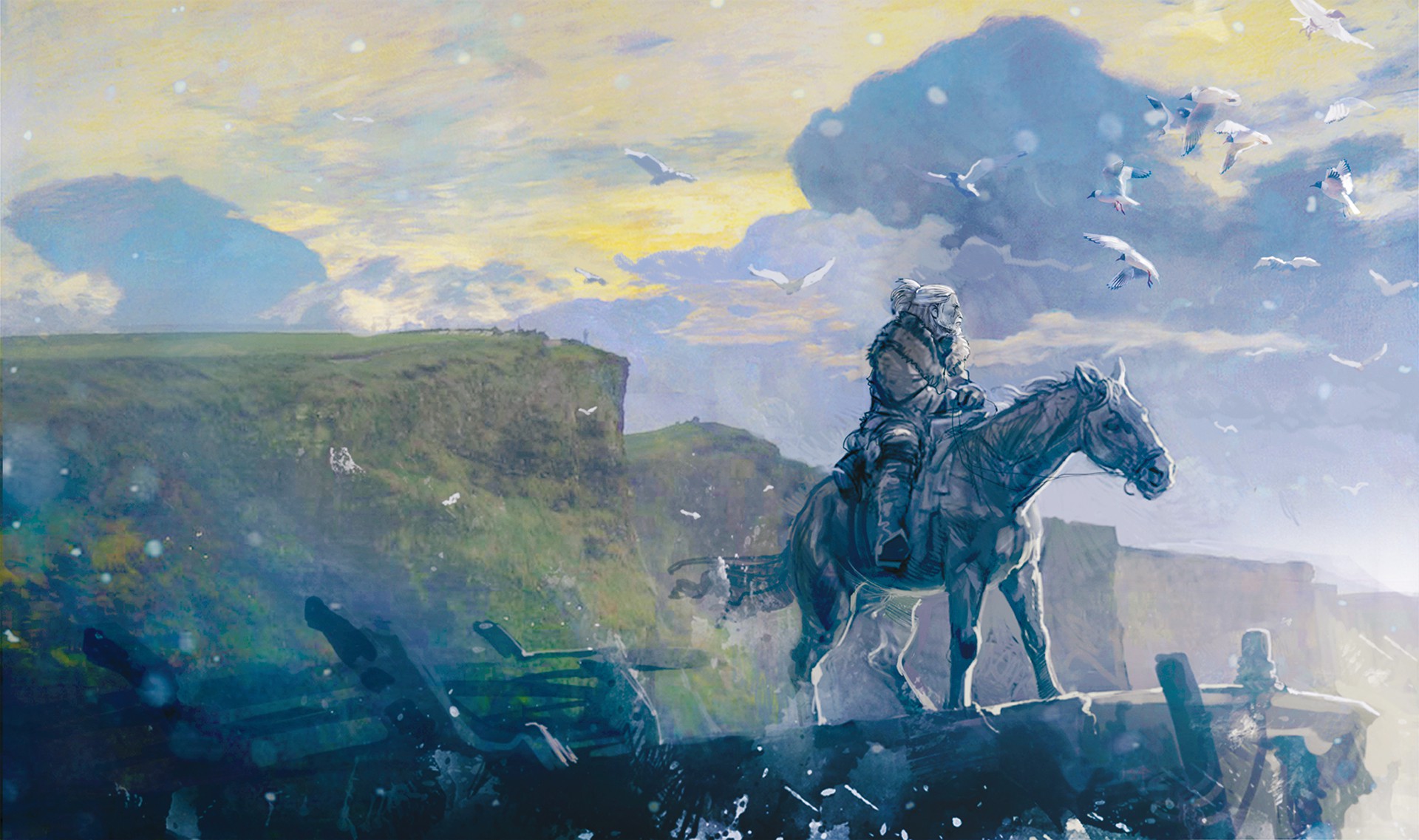 Artwork Geralt and Roach | The Witcher 3 | CD PROJEKT RED | Cook and Becker