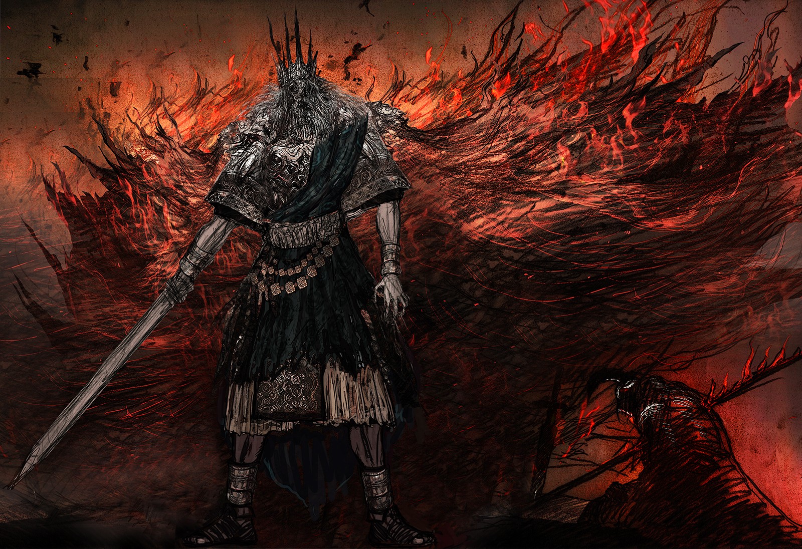 Artwork Gwyn Lord of Cinder | Dark Souls | FromSoftware | Cook and Becker Artwork Gwyn Lord of Cinder | Dark Souls | FromSoftware | Cook and Becker