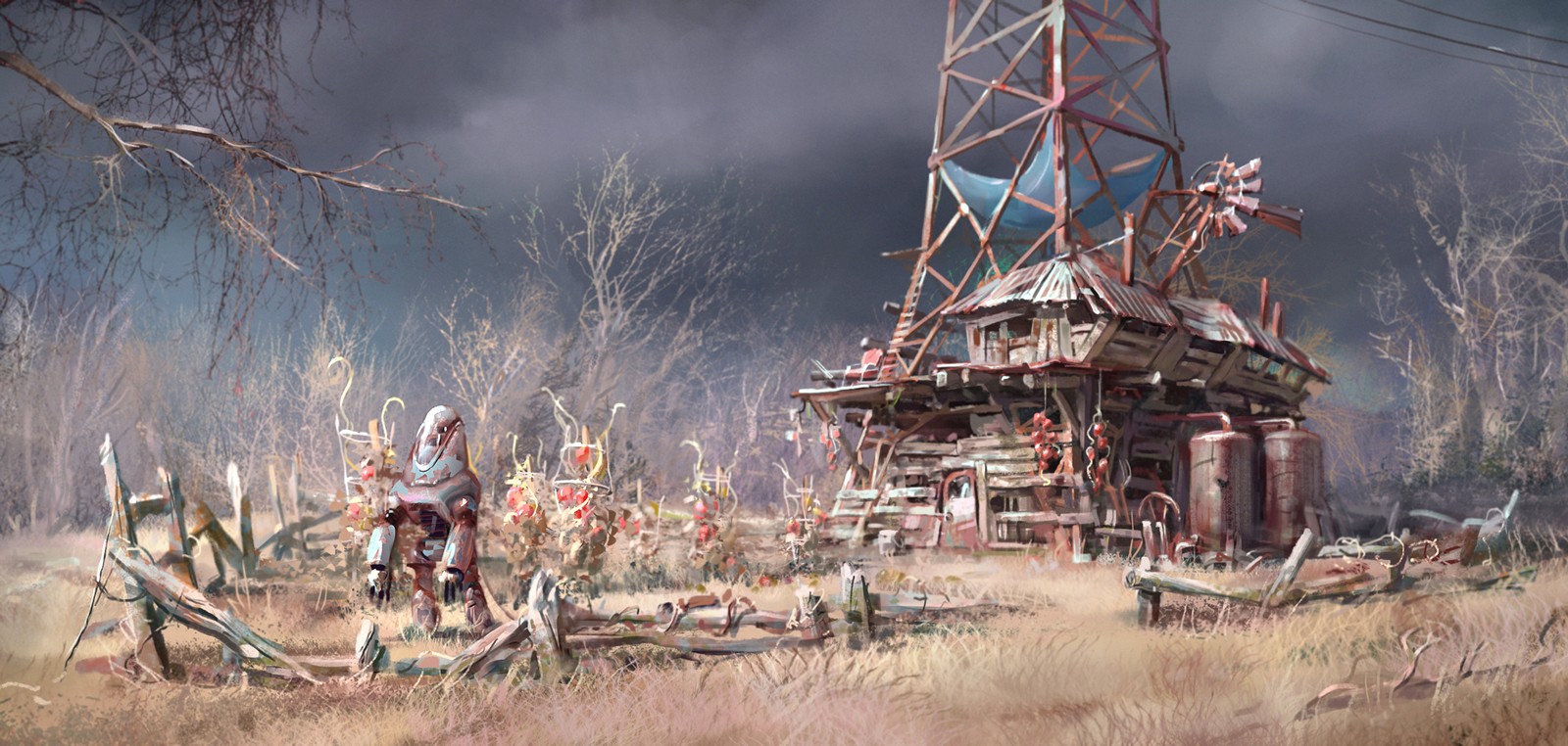 Artwork Power Tower Farm | Fallout 4 | Bethesda Softworks | Cook and Becker