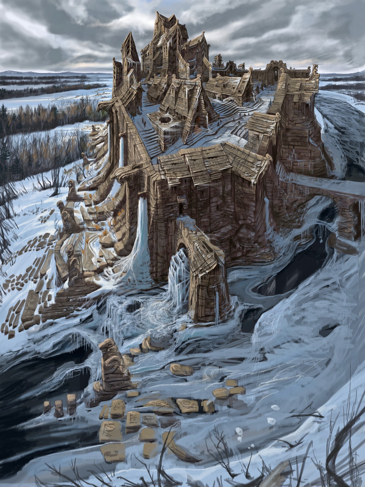 Artwork Windhelm | Skyrim | Bethesda Softworks | Cook and Becker